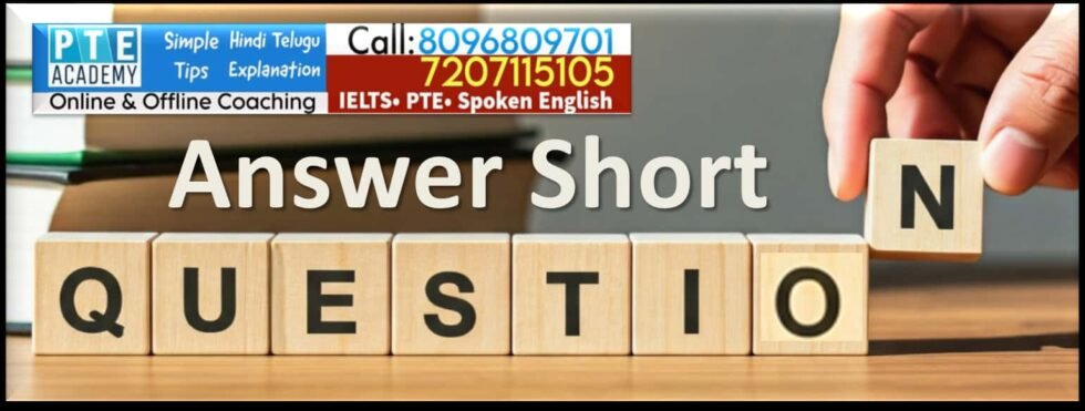 PTE answer short question Online PTE Speaking